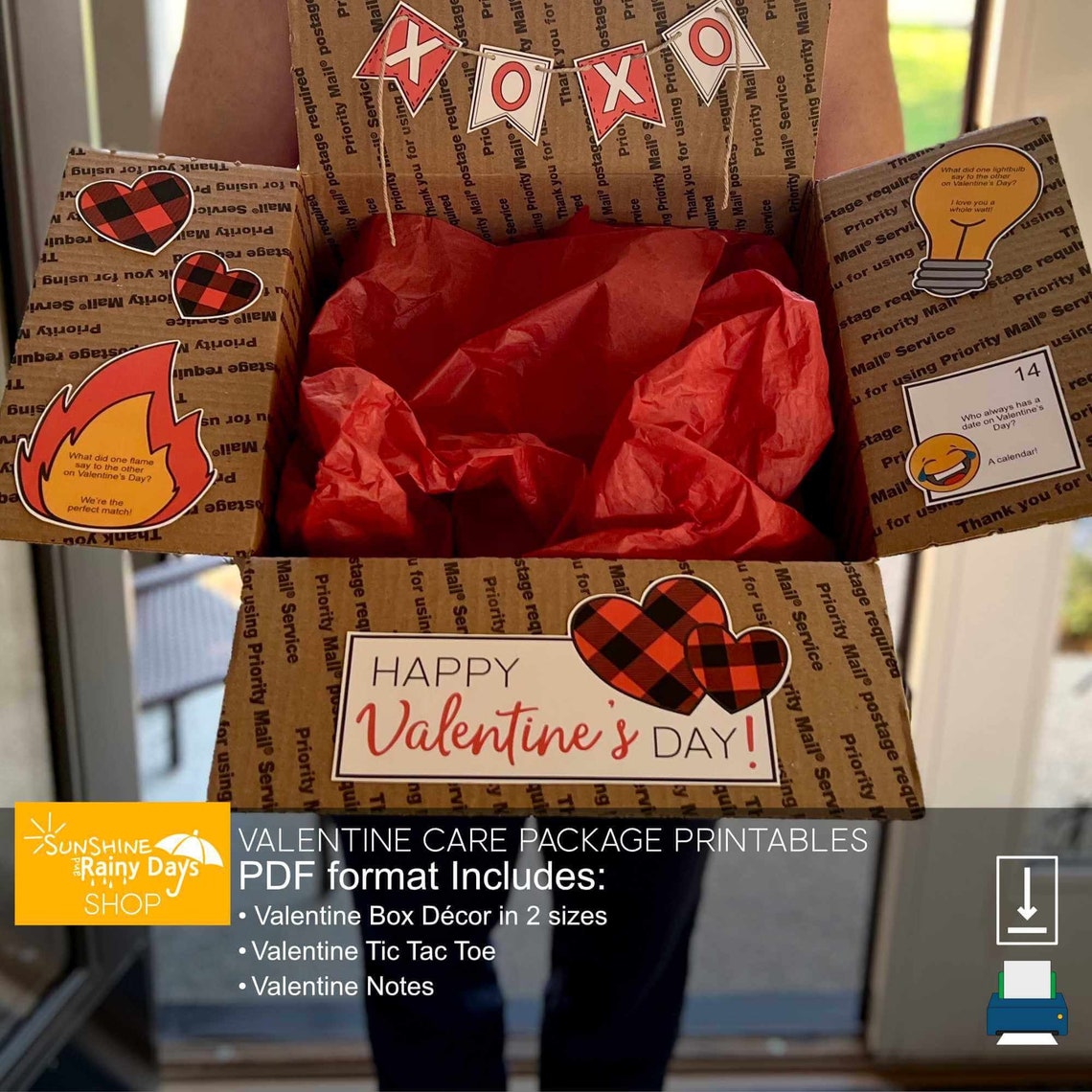 Valentine Care Package Printables Valentine Box for College Students ...