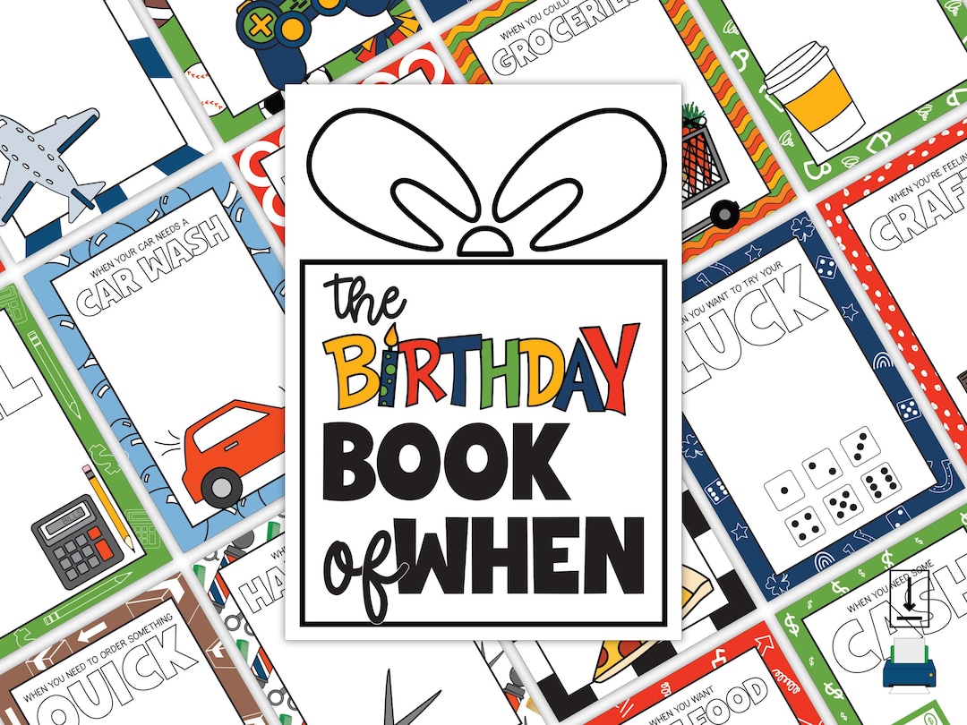 Birthday Gift Card Book • Printable Gift Card Book • Gift for Young ...