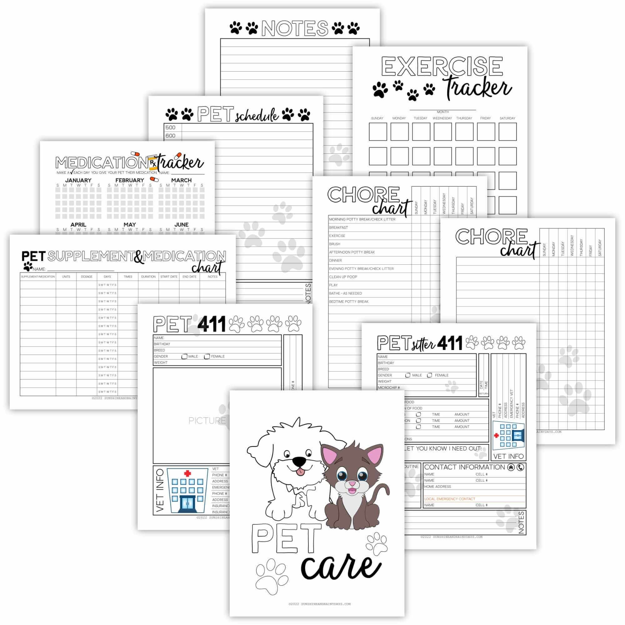 Fillable House Sitter Planner • House Sitter Info • House Sitter ...