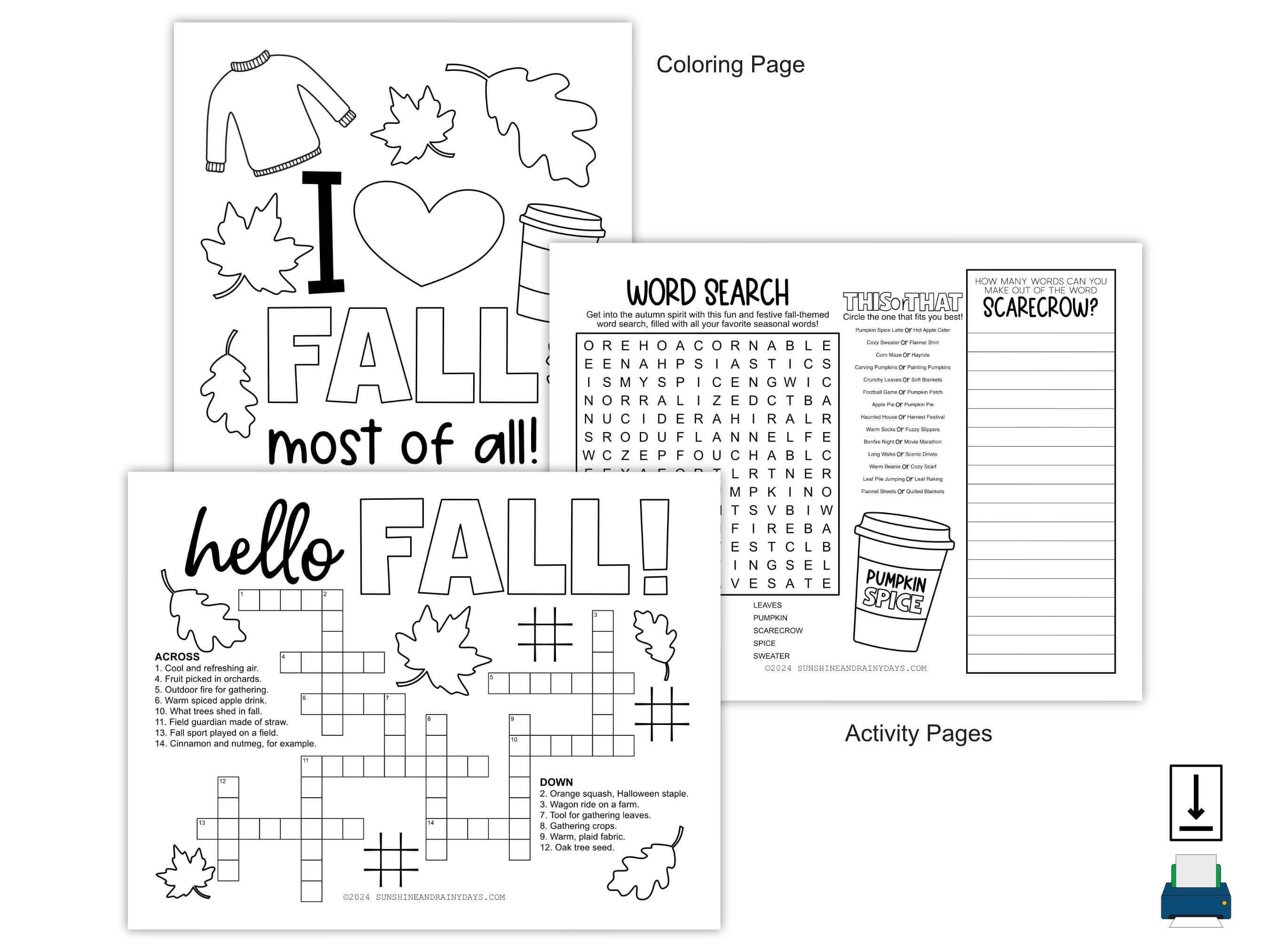 Fall Care Package Printables • Fall Box for College Students • College ...