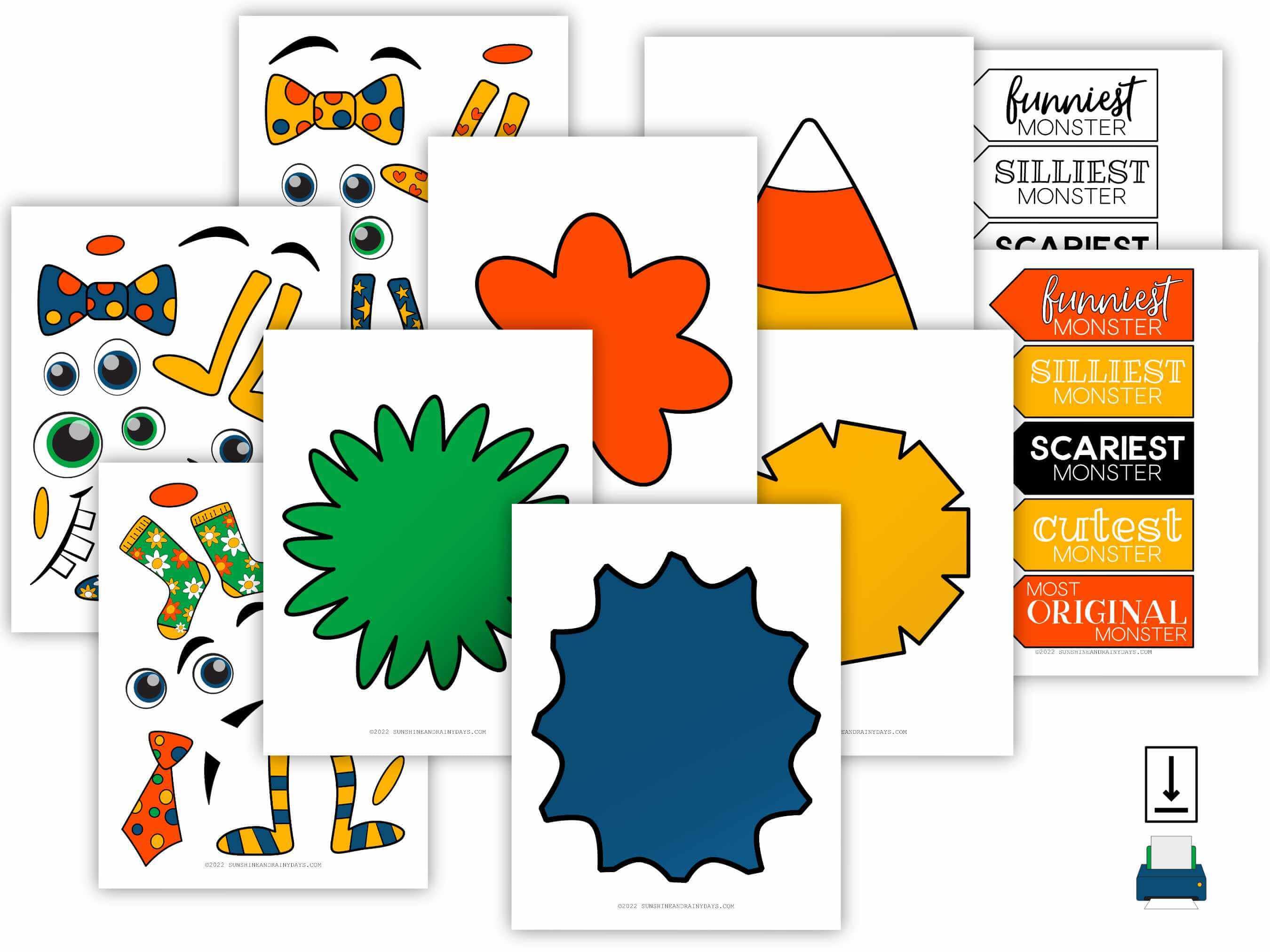 Create Your Own Monster • Build A Monster Kit • Halloween Activity ...