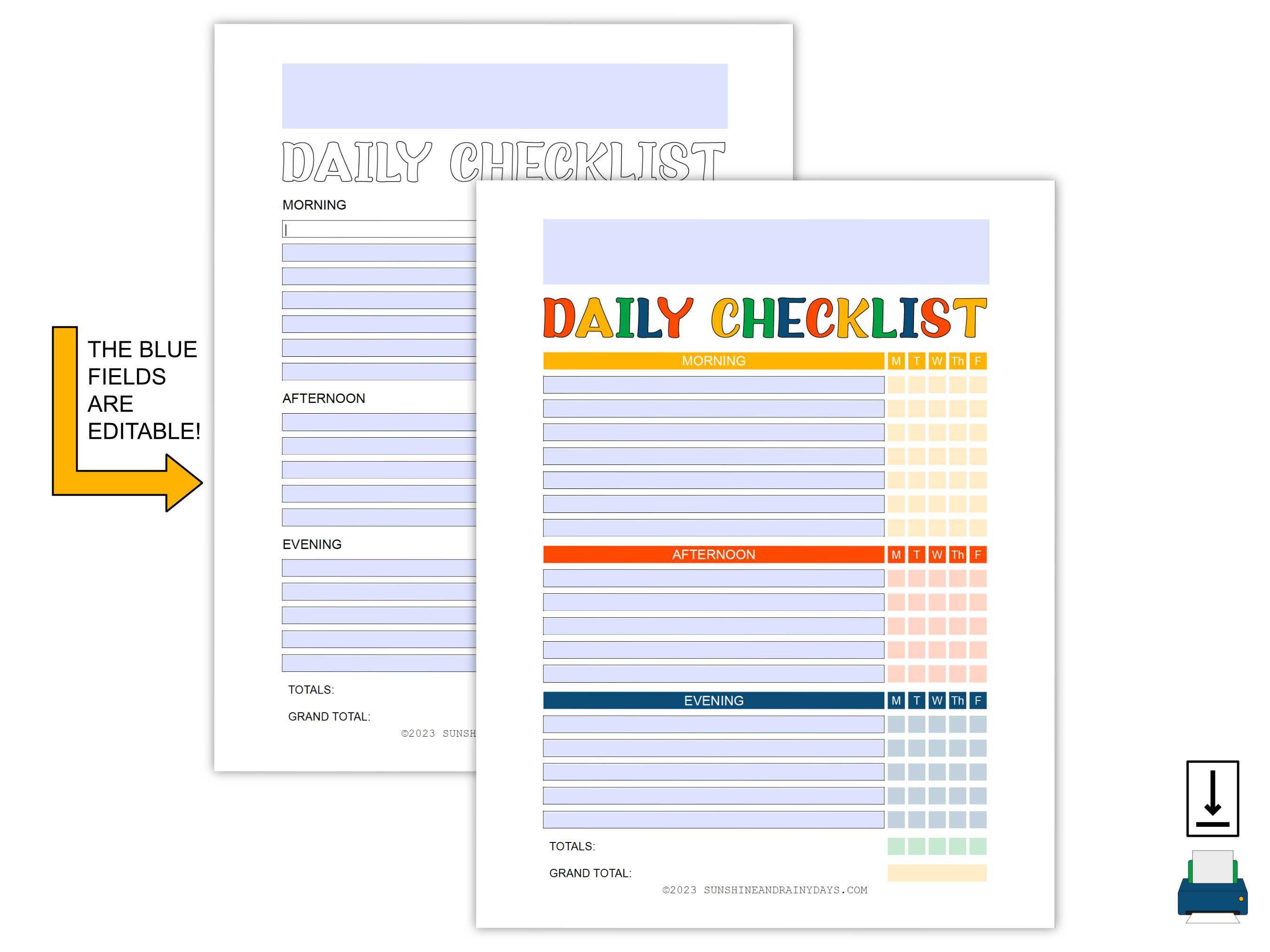 Back-to-school Daily Checklist With Points Personalized Back-to-school ...