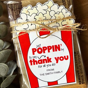 Fillable Appreciation Popcorn Tags • Thank You Popcorn Tags • Just ...