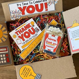 Teacher Appreciation Gift Box Printables • Teacher Thank You Gift ...
