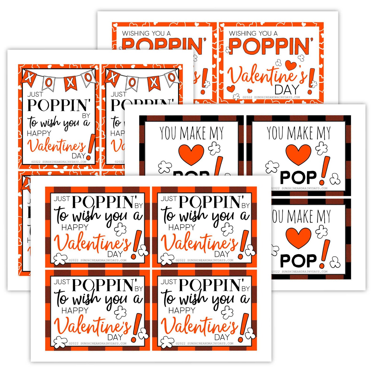 Valentine Popcorn Tag Popcorn Printables Printable - Etsy