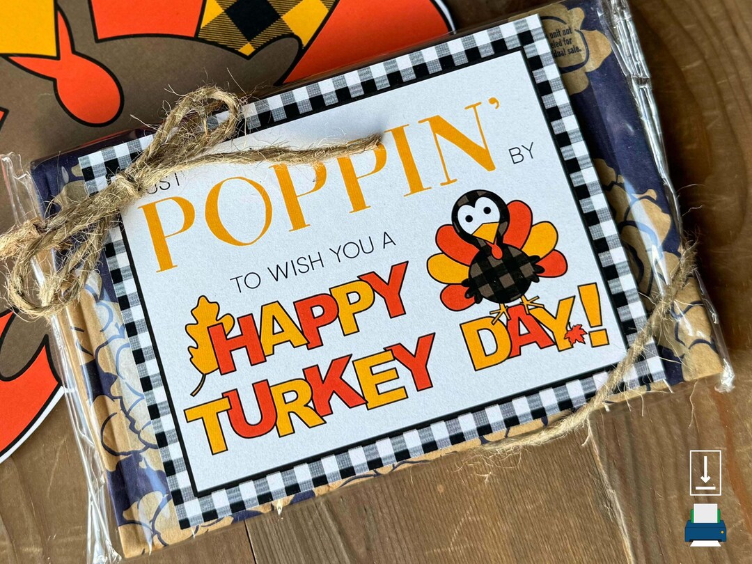 Thanksgiving Popcorn Tag • Popcorn Printables • Printable Microwave ...