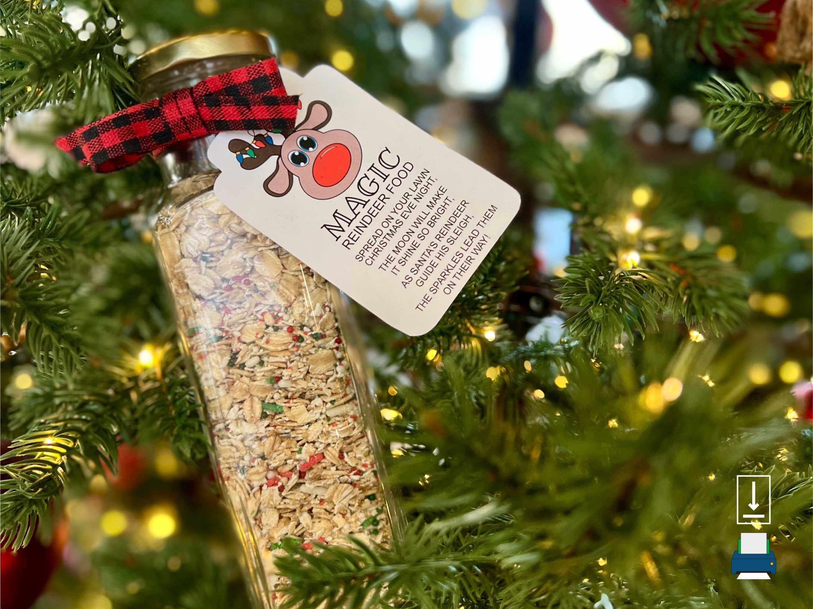 Magic Reindeer Food Tags Printable • Magic Reindeer Food Label • Print ...