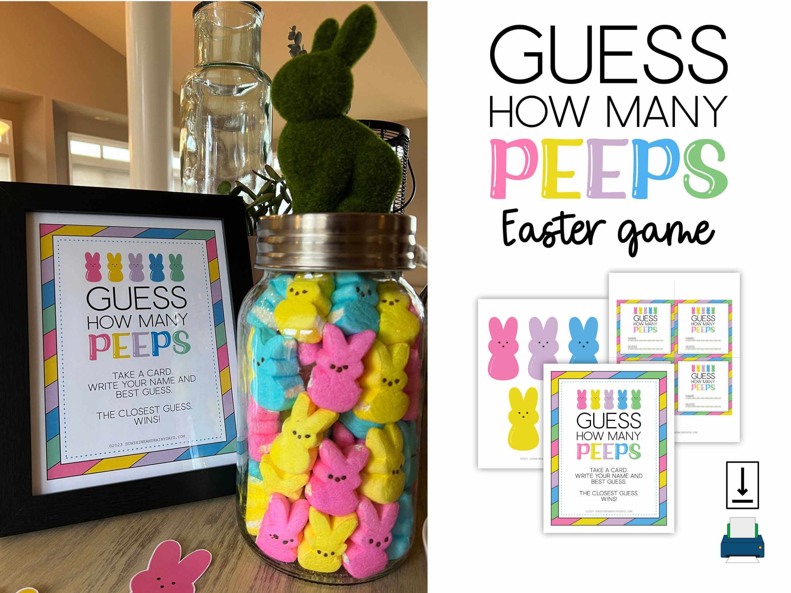 Guessing Jars Ideas For Easter Printable Easter Tag And Mason Jar