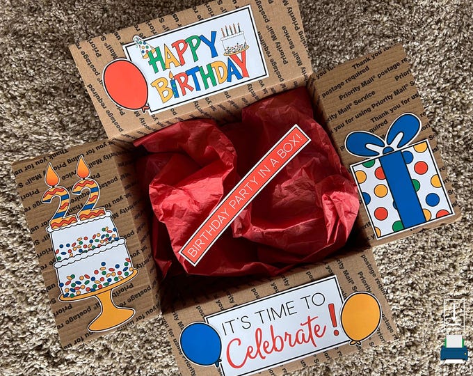 Birthday Box | Party in a Box Customised Gift | Social Distance | Card ...