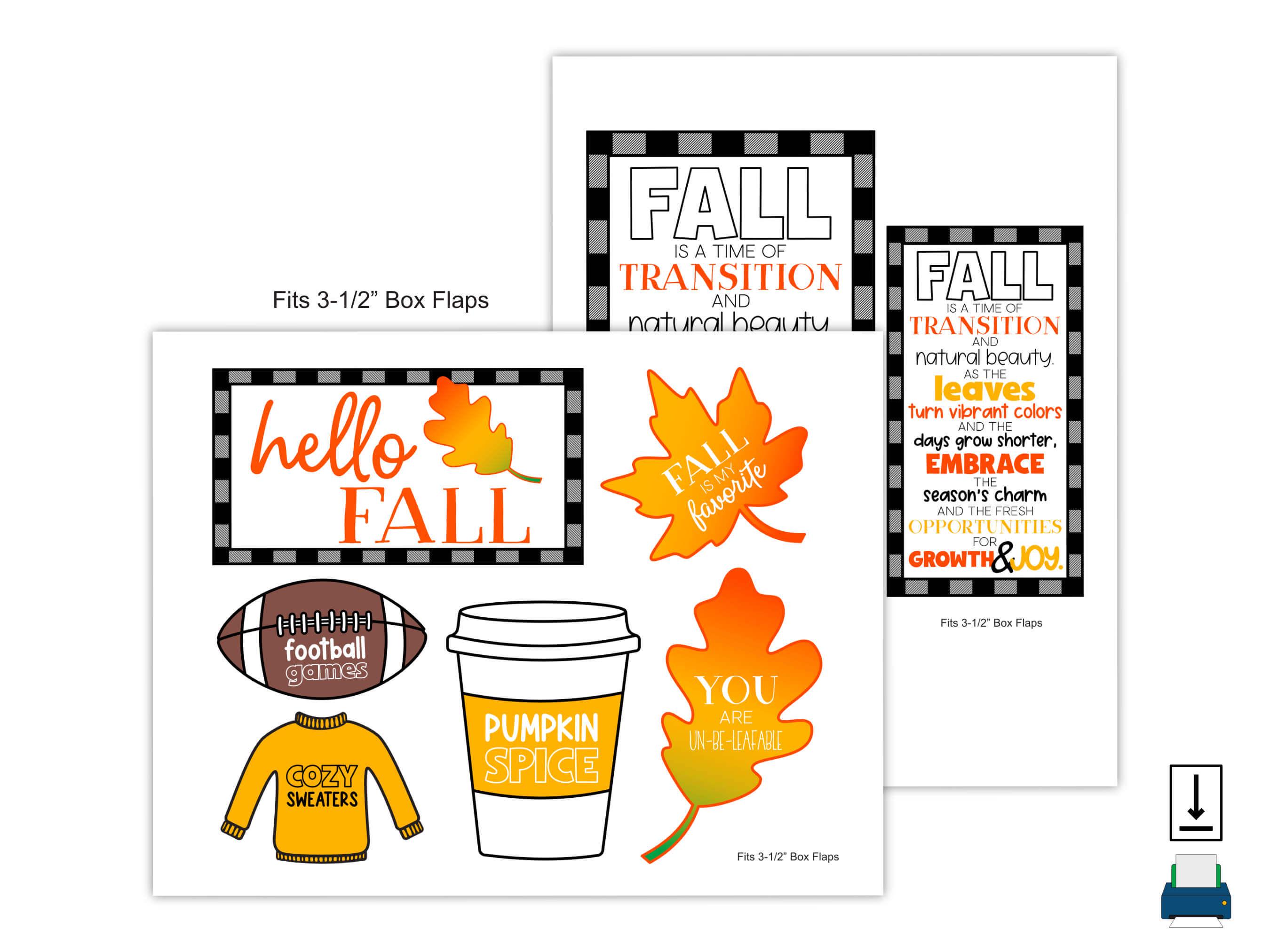 Fall Care Package Printables • Fall Box for College Students • College ...