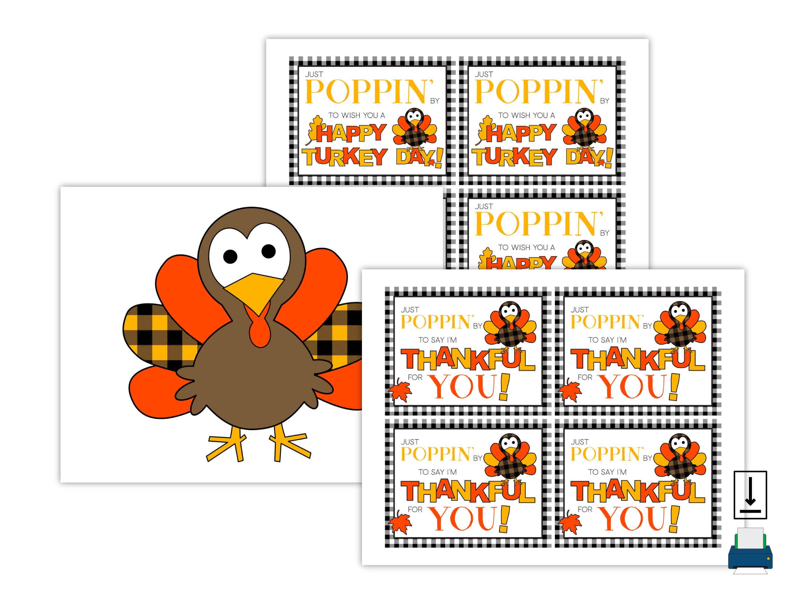 Thanksgiving Popcorn Tag • Popcorn Printables • Printable Microwave ...