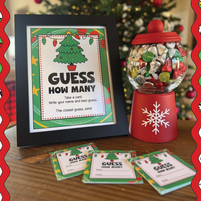 Christmas Guessing Games Jar - Etsy