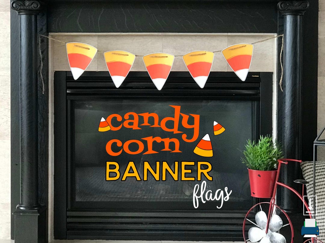Printable Candy Corn Banner • Halloween Banner • Candy Corn Garland ...