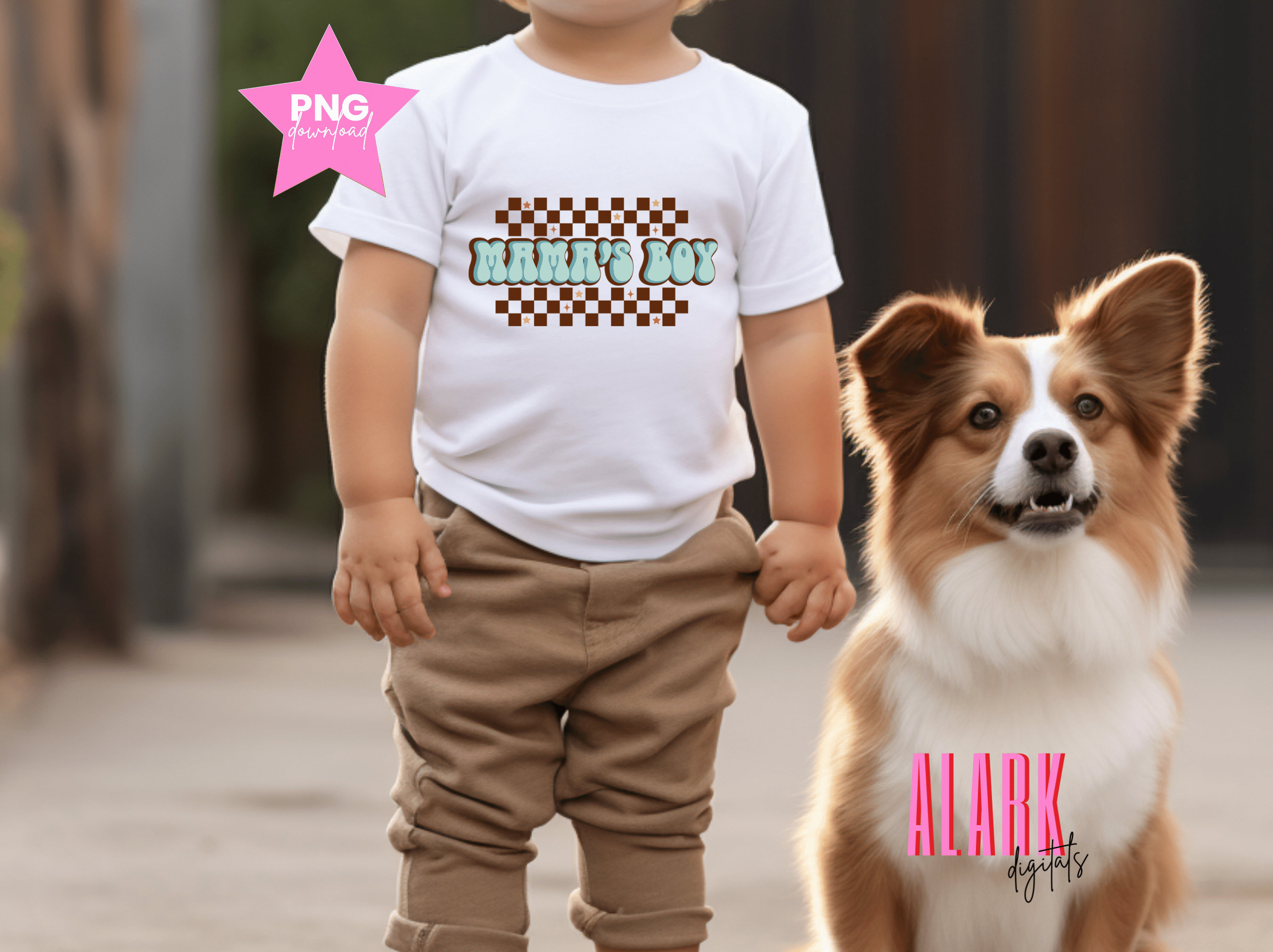 Boys PNG File Child Sublimation Design Mamas Boy PNG File DTF Transfer ...