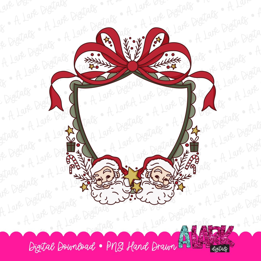 Christmas Crest PNG Santa PNG Holiday Invitation Design Stationery ...