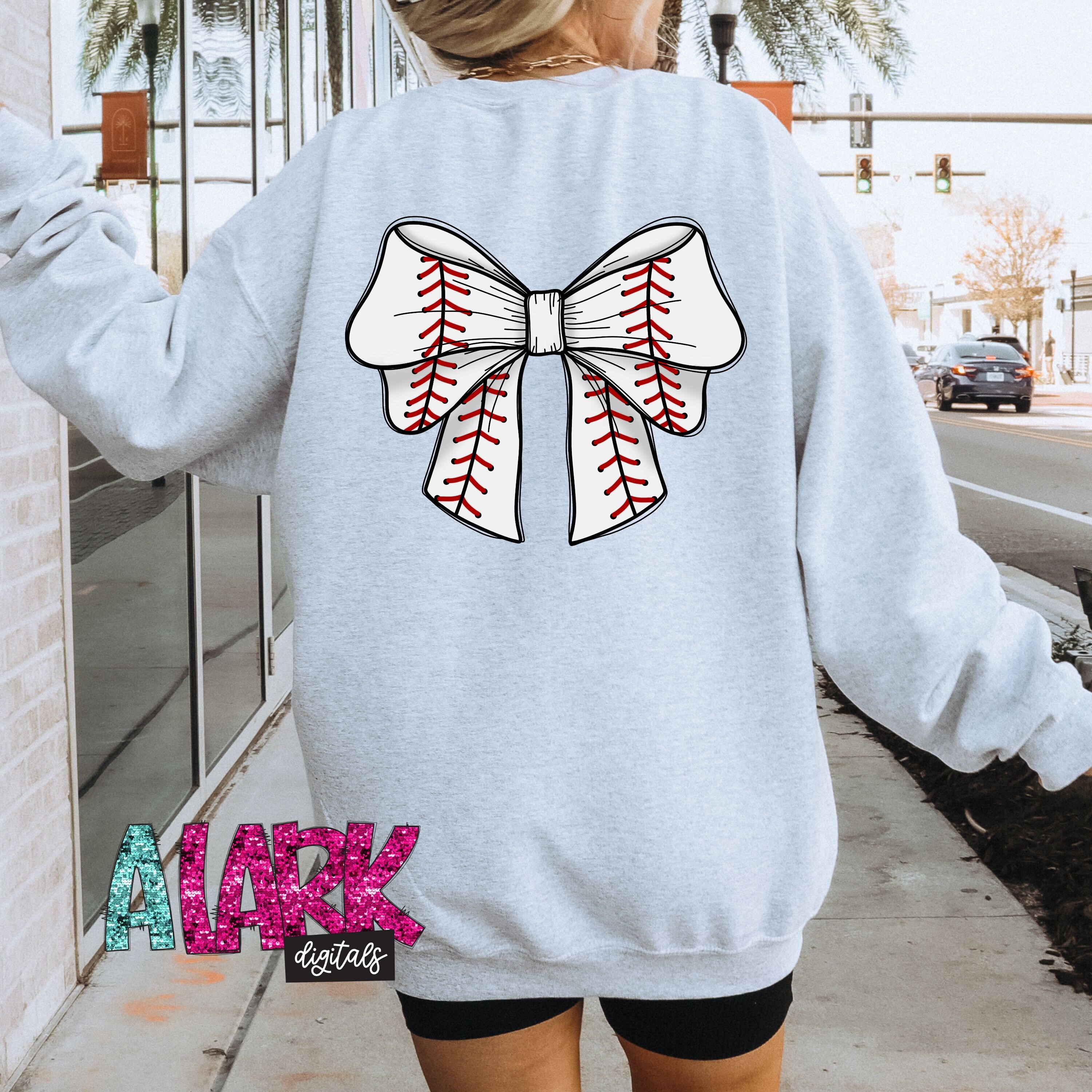 Baseball Bows PNG Coquette Baseball PNG Hand Drawn Baseball Bow PNG ...