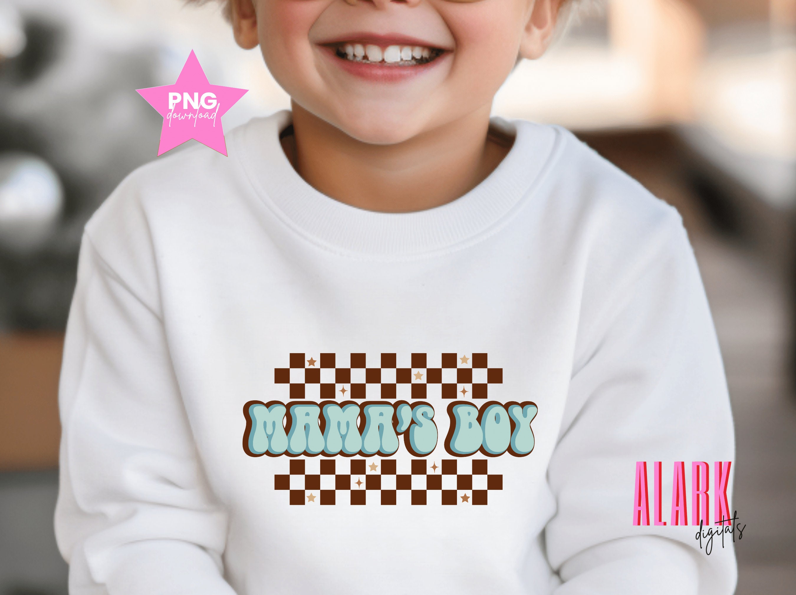 Boys PNG File Child Sublimation Design Mamas Boy PNG File DTF Transfer ...