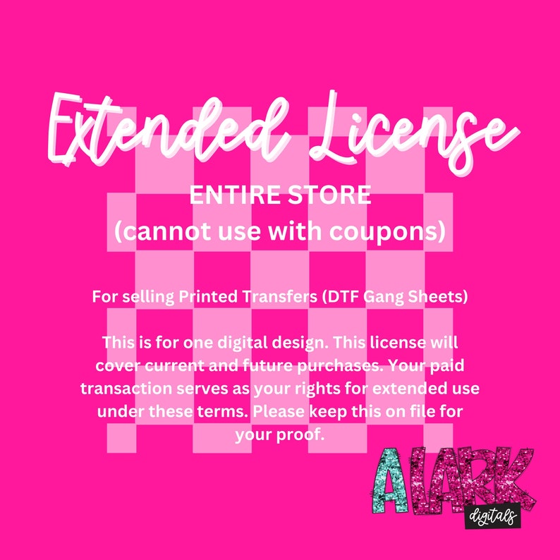 Extended License for Entire Store - Etsy