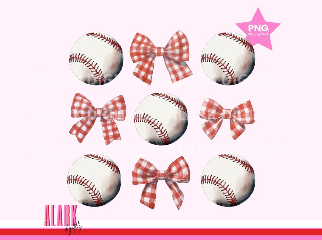 Baseball Coquette PNG File Baseball Bow PNG File Baseball Mom PNG ...