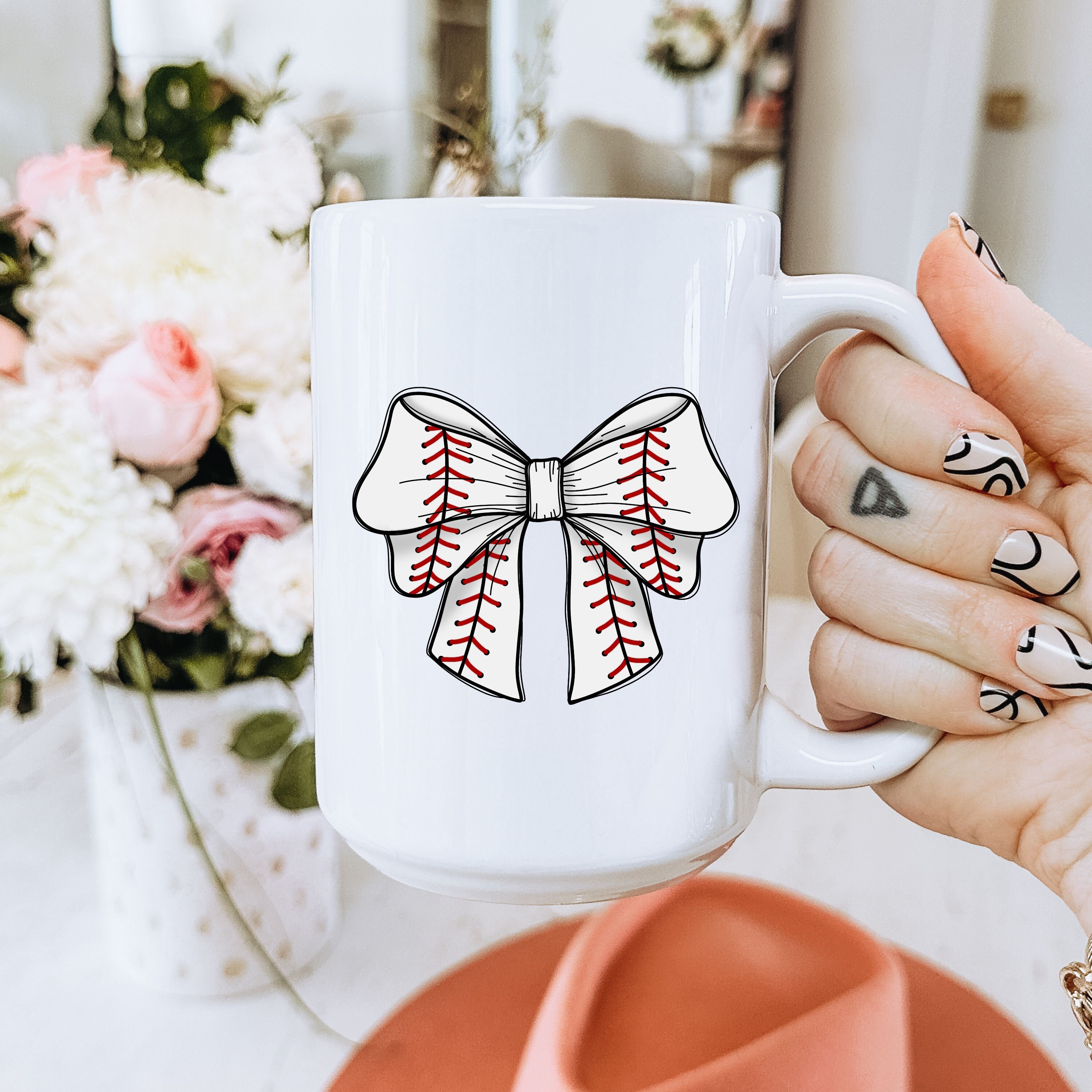 Baseball Bows PNG Coquette Baseball PNG Hand Drawn Baseball Bow PNG ...