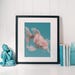 Pink Fish Digital Art Print | Pastel Angel Fish Wall Decor | Soft ...
