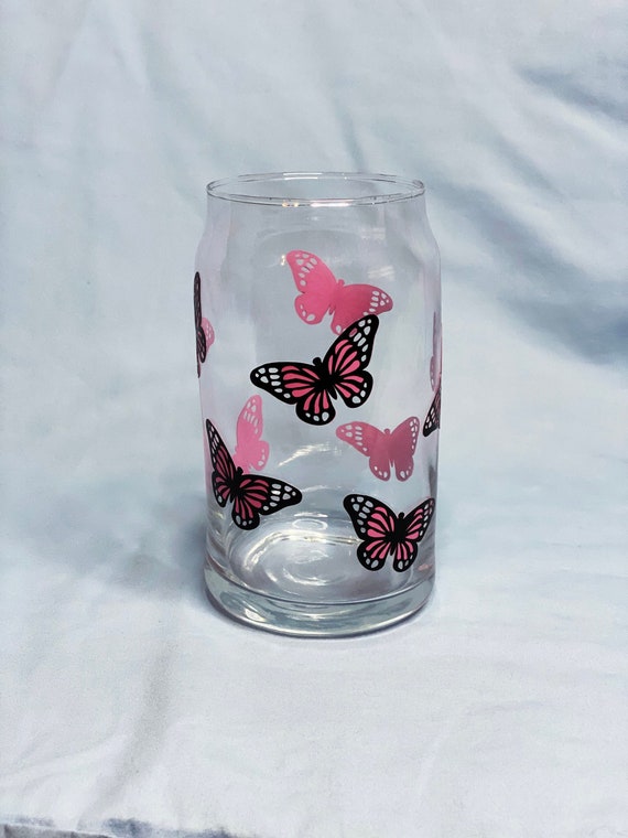 Butterfly Beer Can Glass Modern Coffee Glass Insect Glass | Etsy