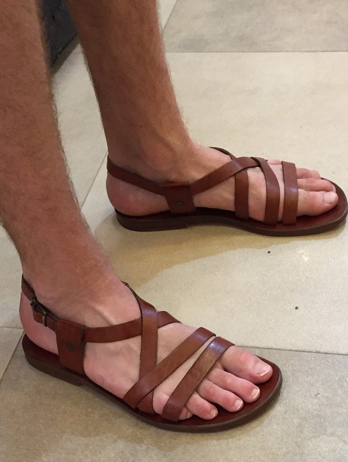 Ancıent Roman Handmade Leather Men Sandal.open Toe Man Sandal.gladıator ...