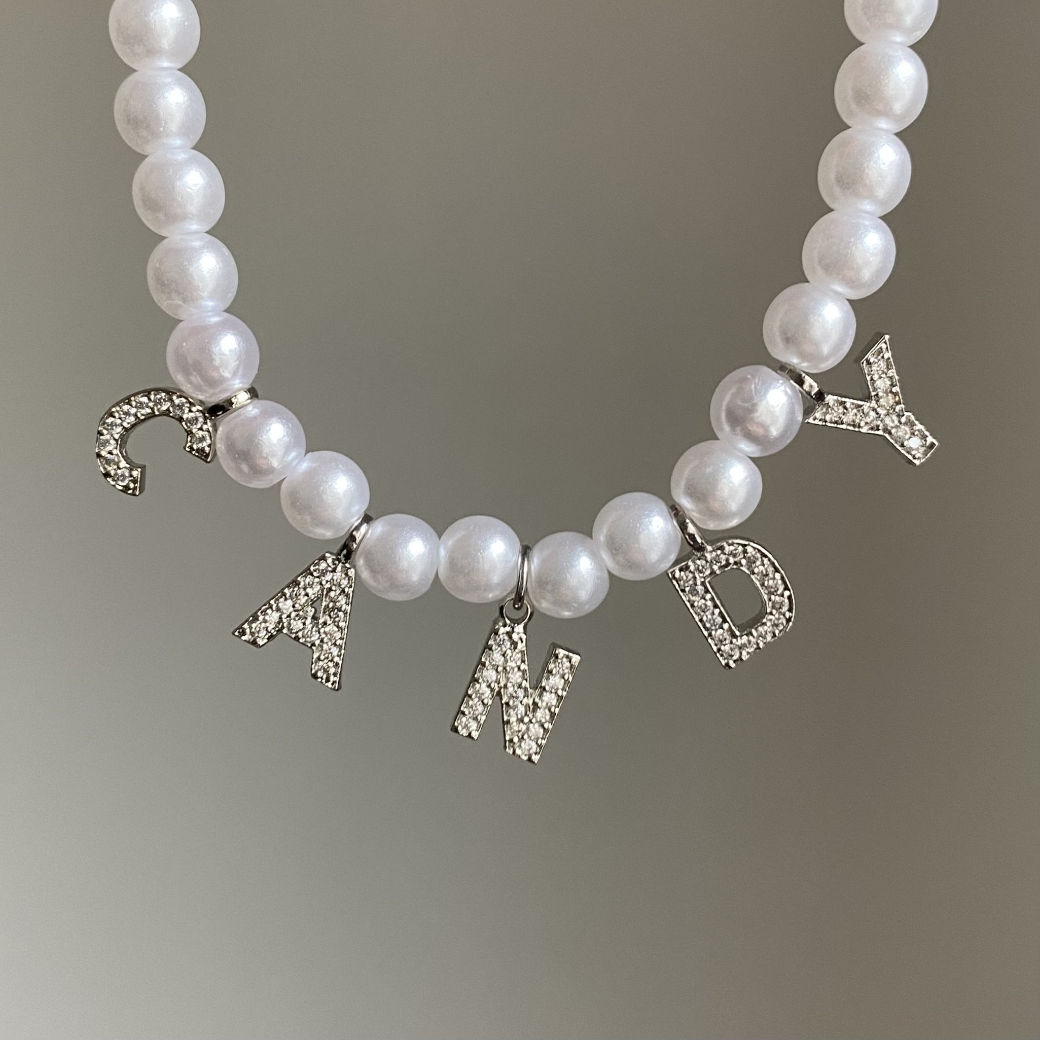 Lana Del Rey Pearl Candy Necklace Beaded Choker, LDR Initial Gift for ...