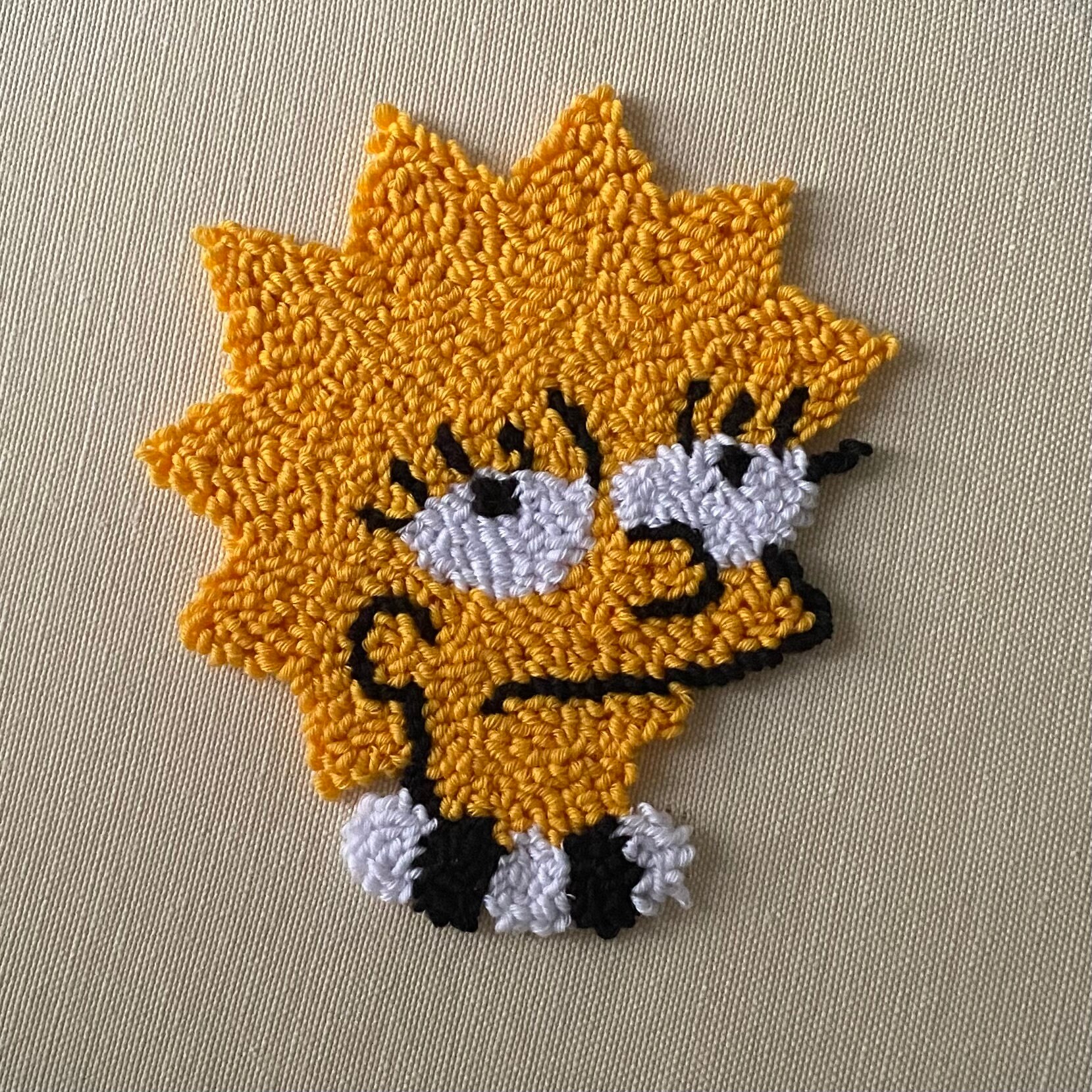 The Simpsons Punch Needle Drink Coaster Tufted Rug Fluffy - Etsy