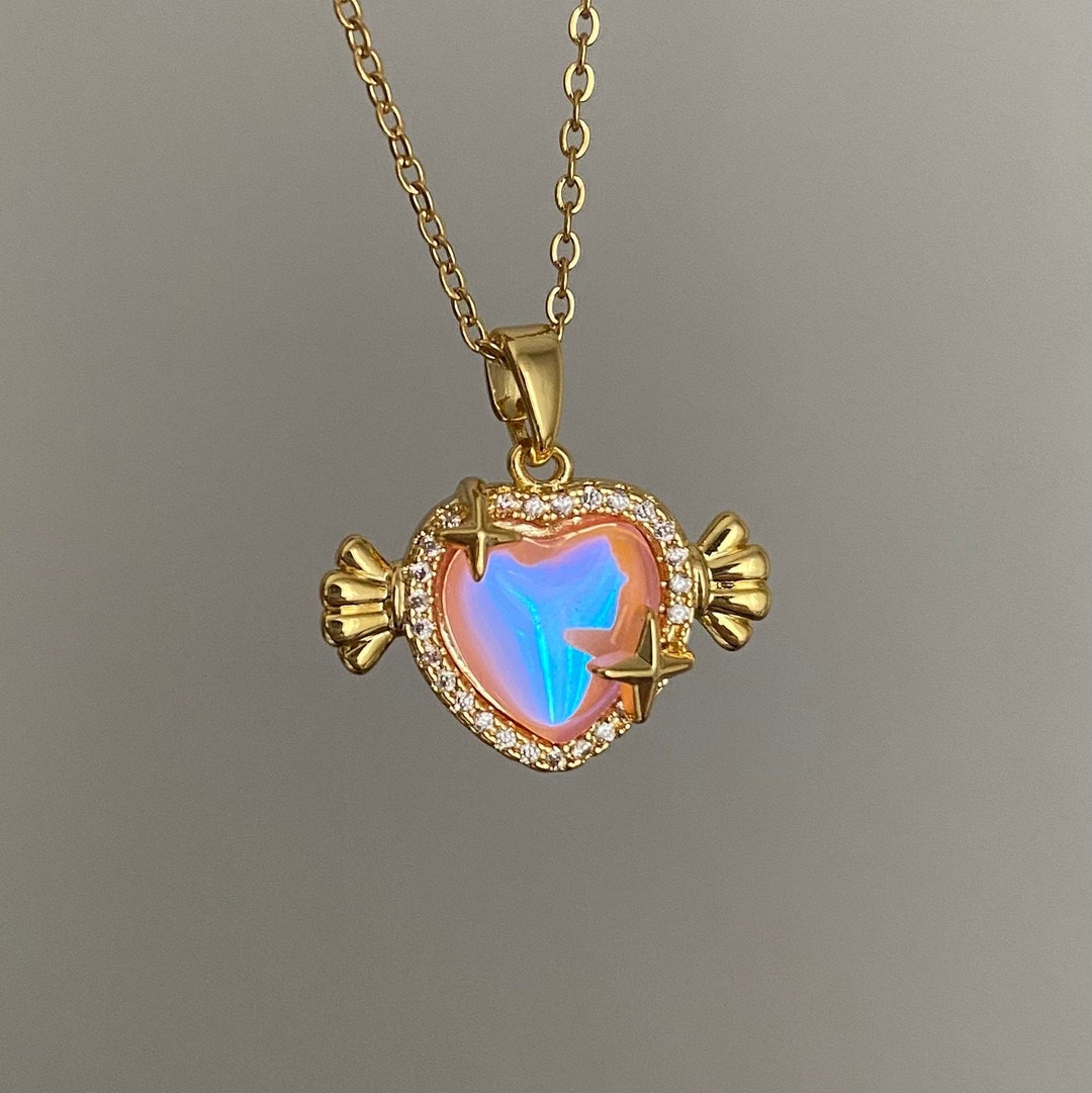 Stainless Steel Heart Necklace, Heart Necklace, Waterproof Necklace ...