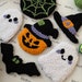 Halloween Drink Coasters, Set of 2 Drink Coasters, Pumpkin Punch Needle ...