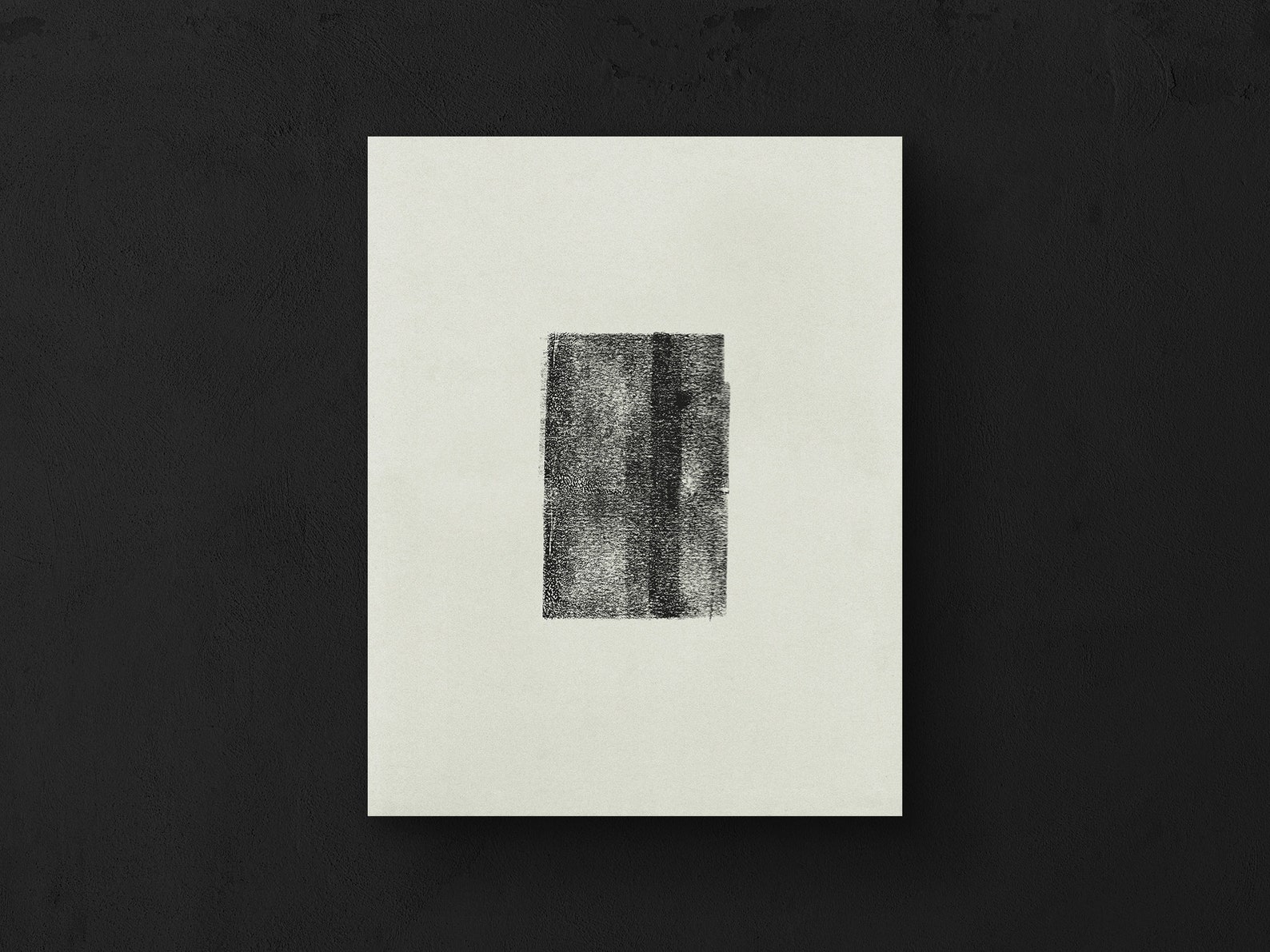 11 X 14 Art Block Print Dark Minimal Abstract Handmade - Etsy