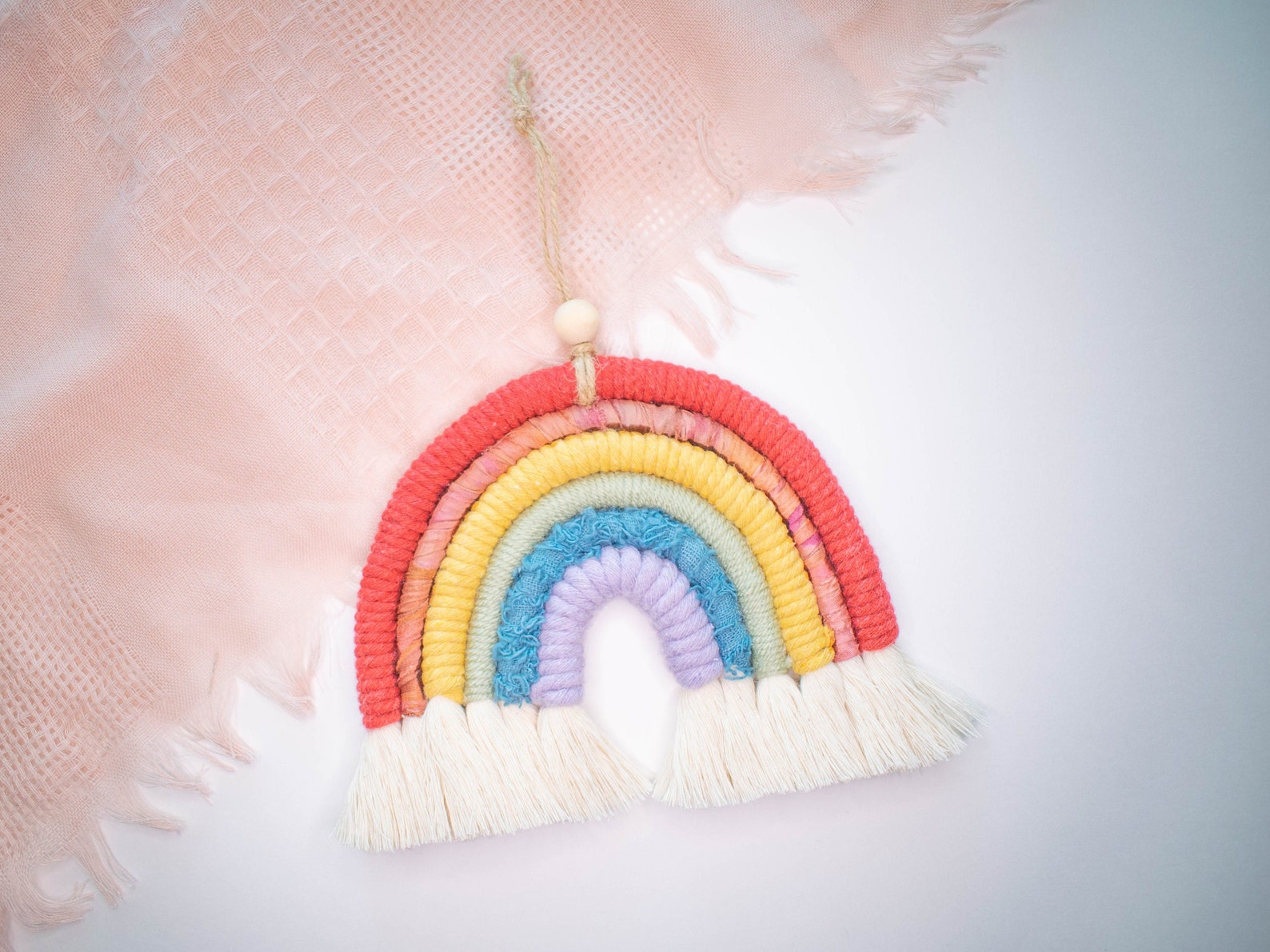 Macrame Rainbow Wall Hanging Boho Rainbow Wall Hanging - Etsy