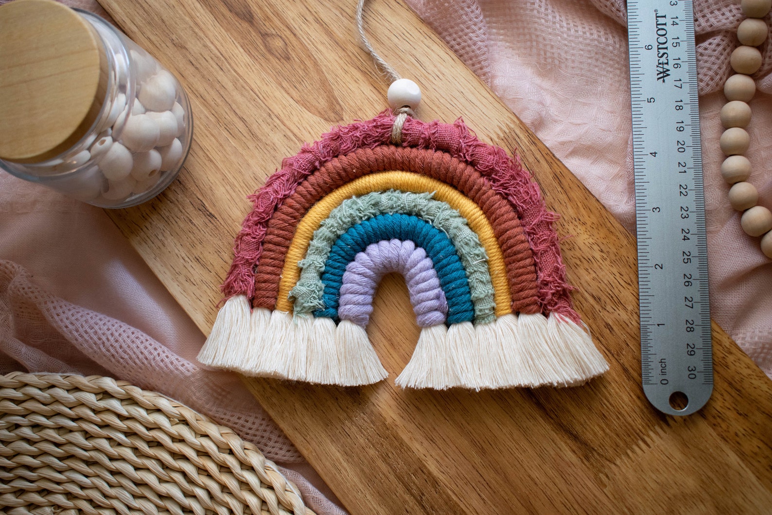 Macrame Rainbow Wall Hanging Boho Rainbow Wall Hanging - Etsy