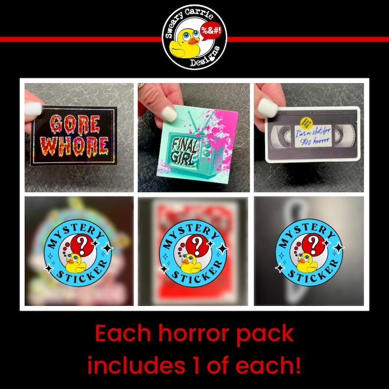 Horror Movie Sticker Pack of Scary Movie Stickers Bundle Set Trending ...