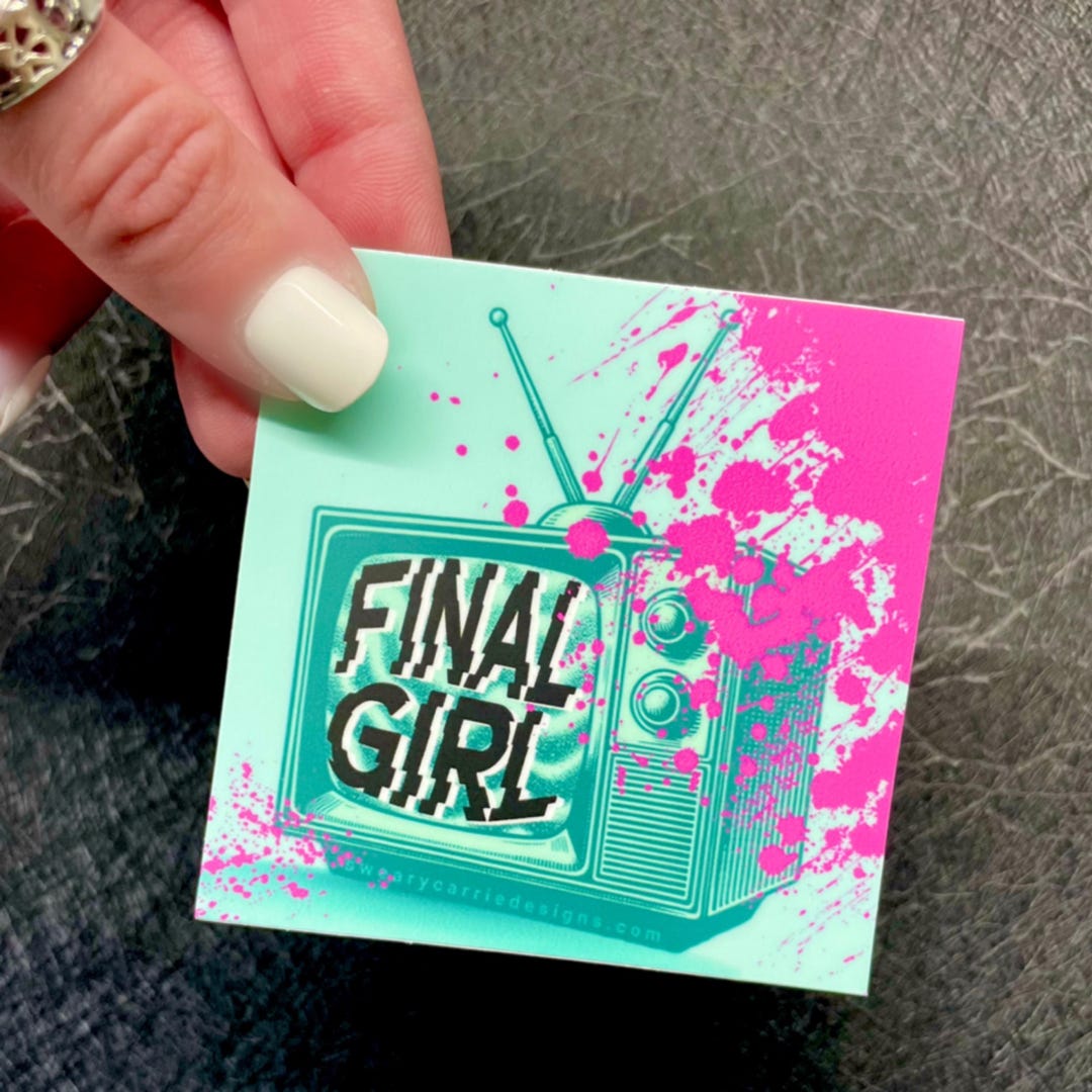 Final Girl 80s 90s Horror Movie Sticker Retro Scream Horror Trending ...
