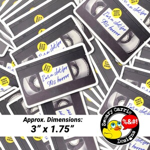 90s Horror Movie Sticker Retro Scream Horror VHS Tape Stickers Trending ...