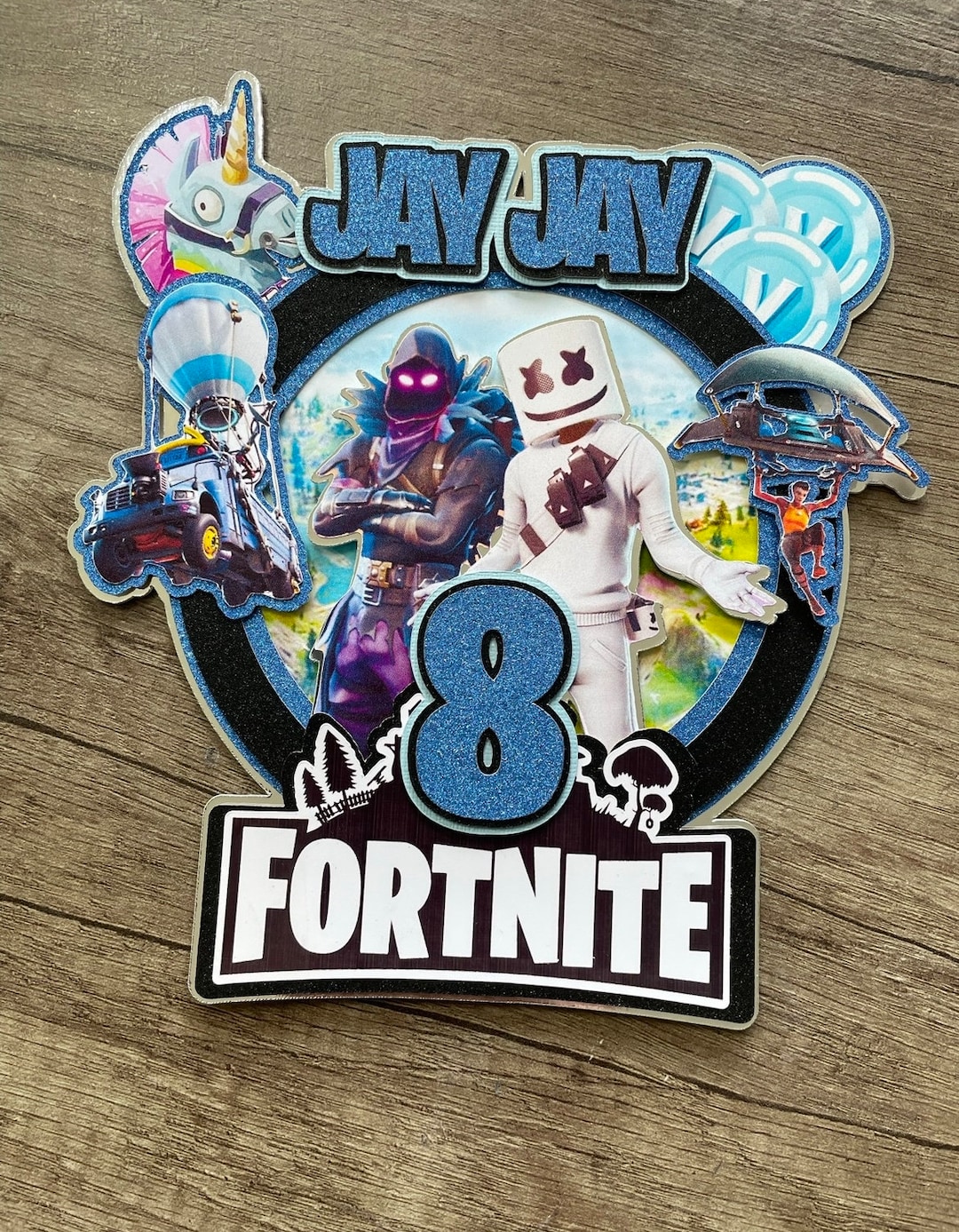Fortnight Gamer Style Cake Topper, Cake Decorations - Etsy