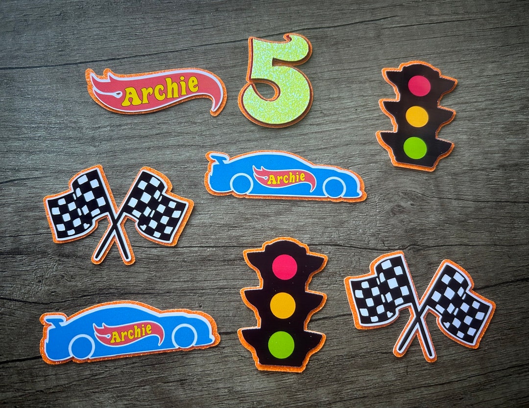 Race Cars Hot Wheels Inspired Cupcakes Toppers X 8 - Etsy