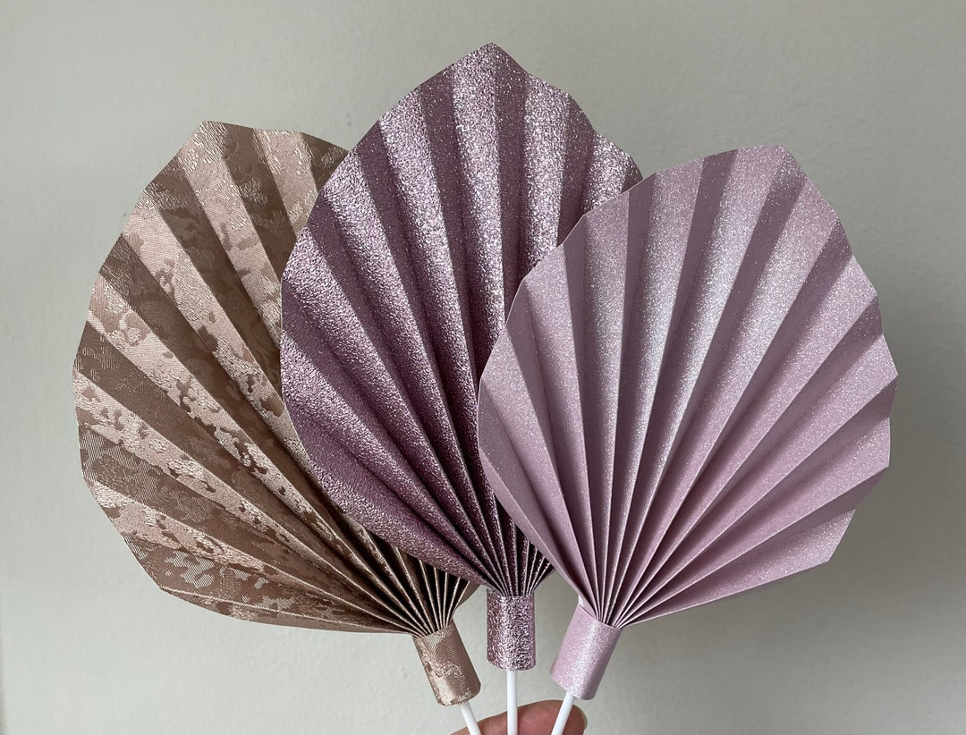 Palm Spears Cake Toppers, Cake Fans, Cake Decorations, Pink, Rose Gold ...
