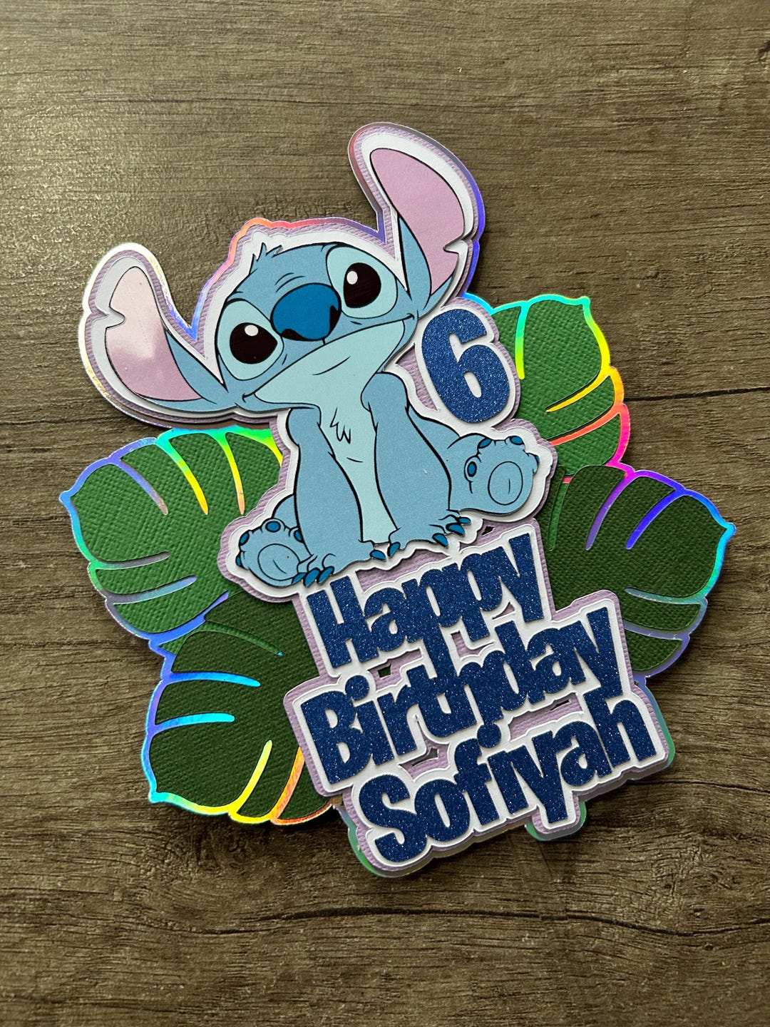 Personalised Stitch Cake Topper, Stitch Cake Decoration - Etsy UK
