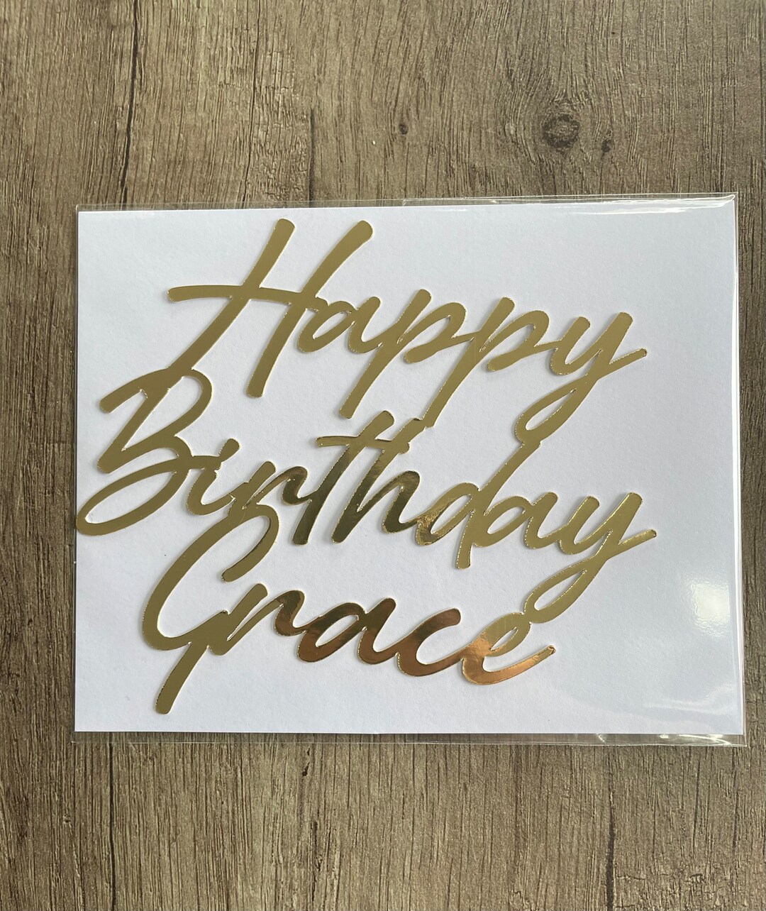 Sheet Cake Topper, Cake Topper, Any Occasion, Mirror Card, Personalised ...