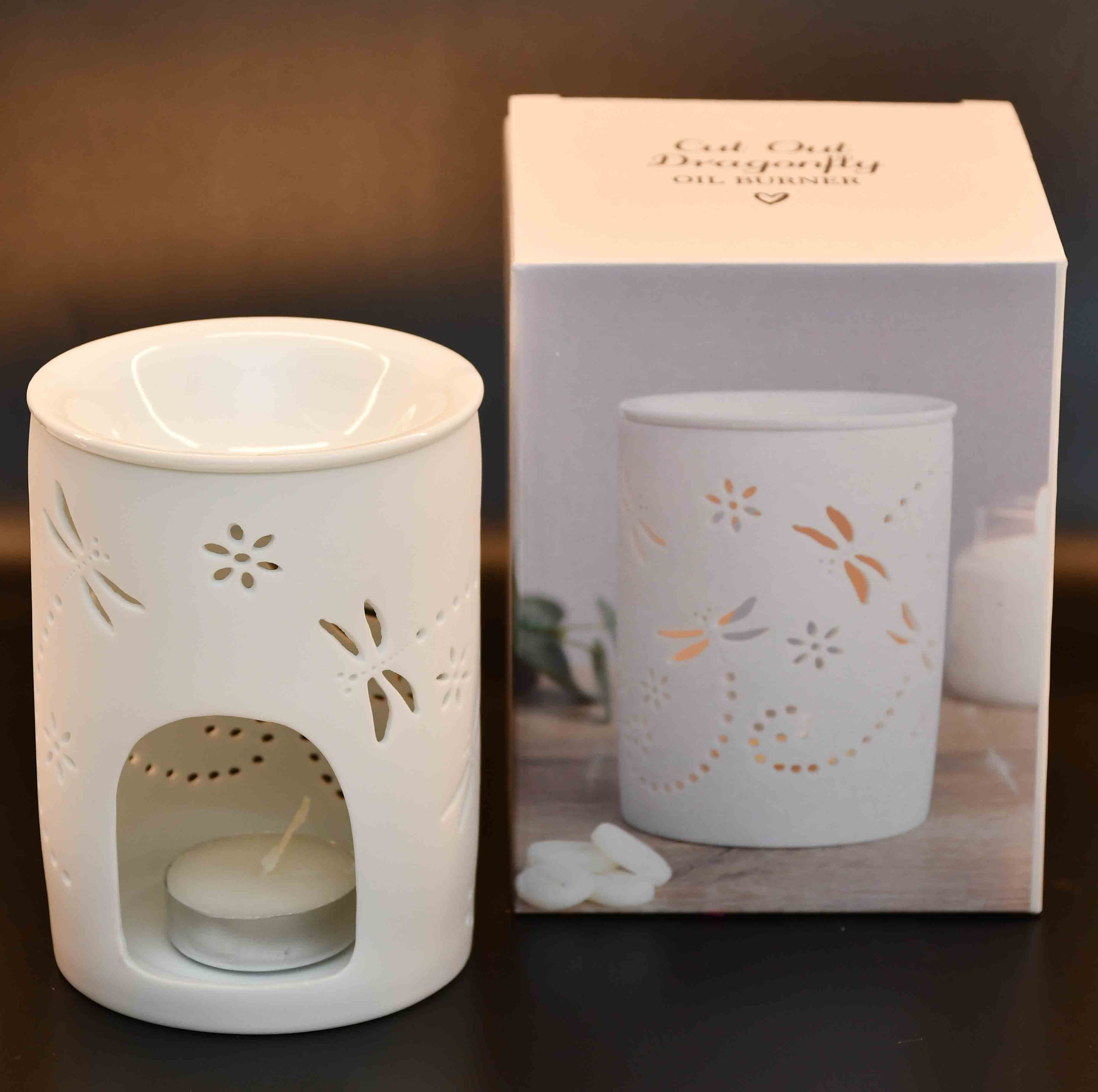 Ceramic Wax Melt Burner and Essential Oil Burner Boxed - Etsy UK