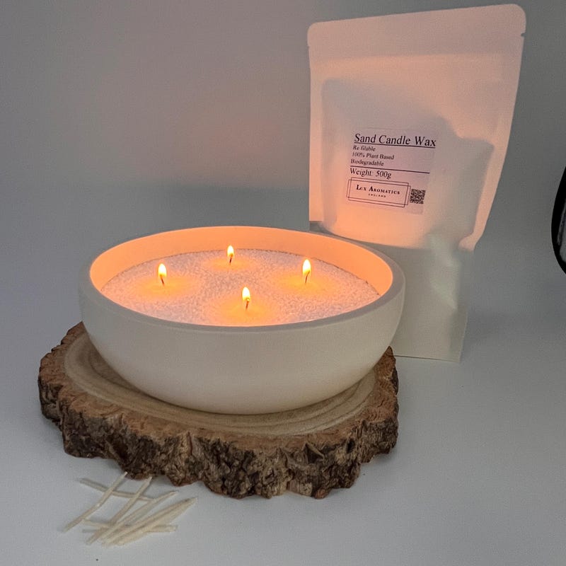 Candle Sand Wooden - Etsy UK