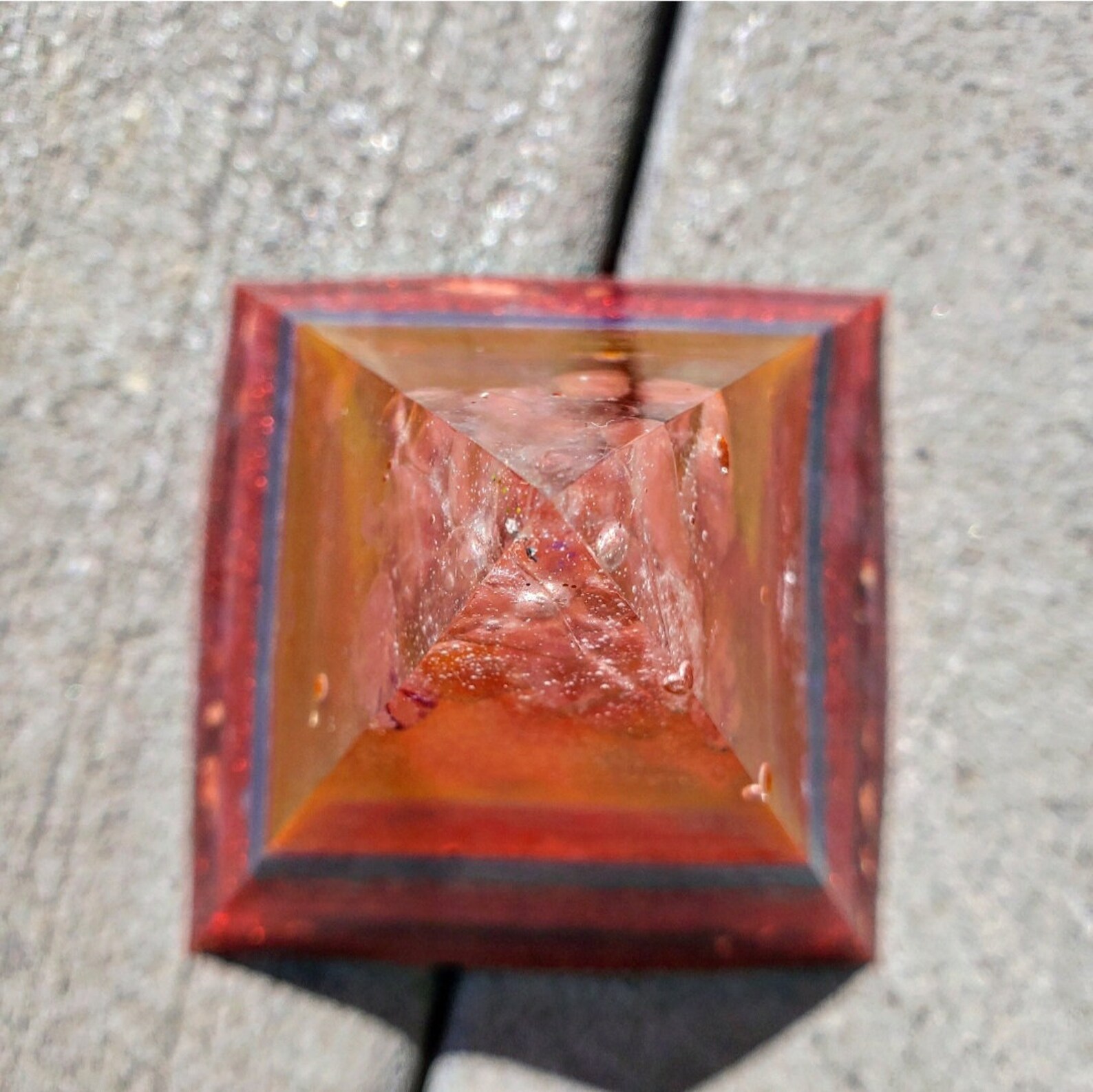Red Orgonite Pyramid With Clear and Cherry Quartz - Etsy