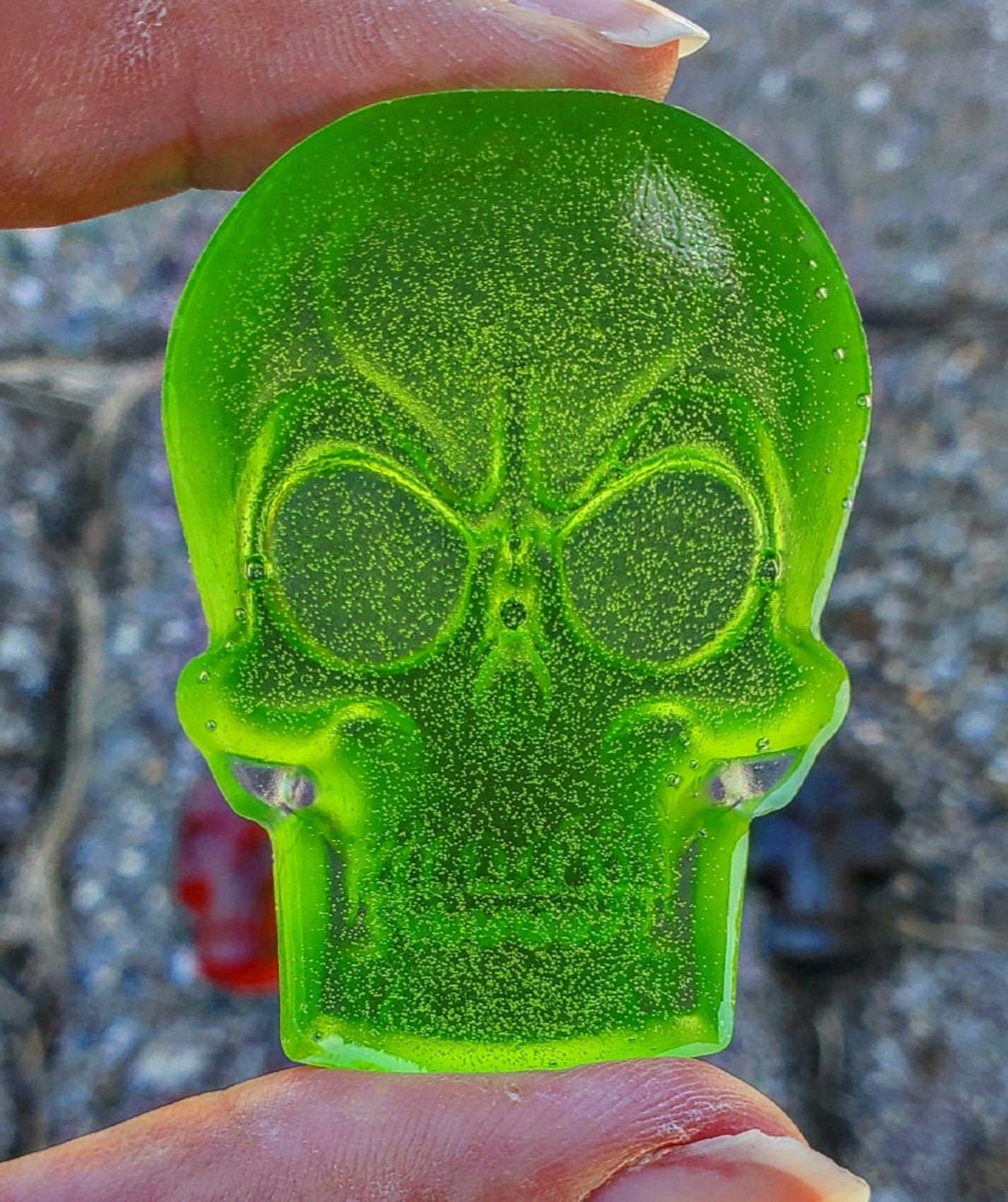 Set of Four Mini Resin Skulls - Etsy