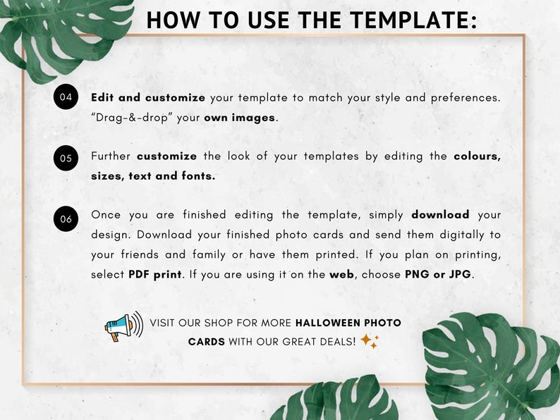 Editable Halloween Photo Card Template Canva Printable Halloween ...