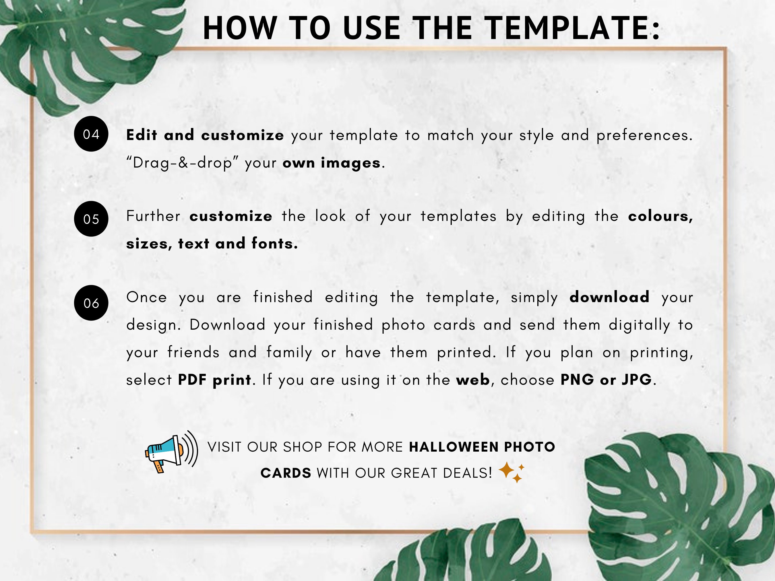 Editable Halloween Photo Card Template | Canva | Printable Halloween ...