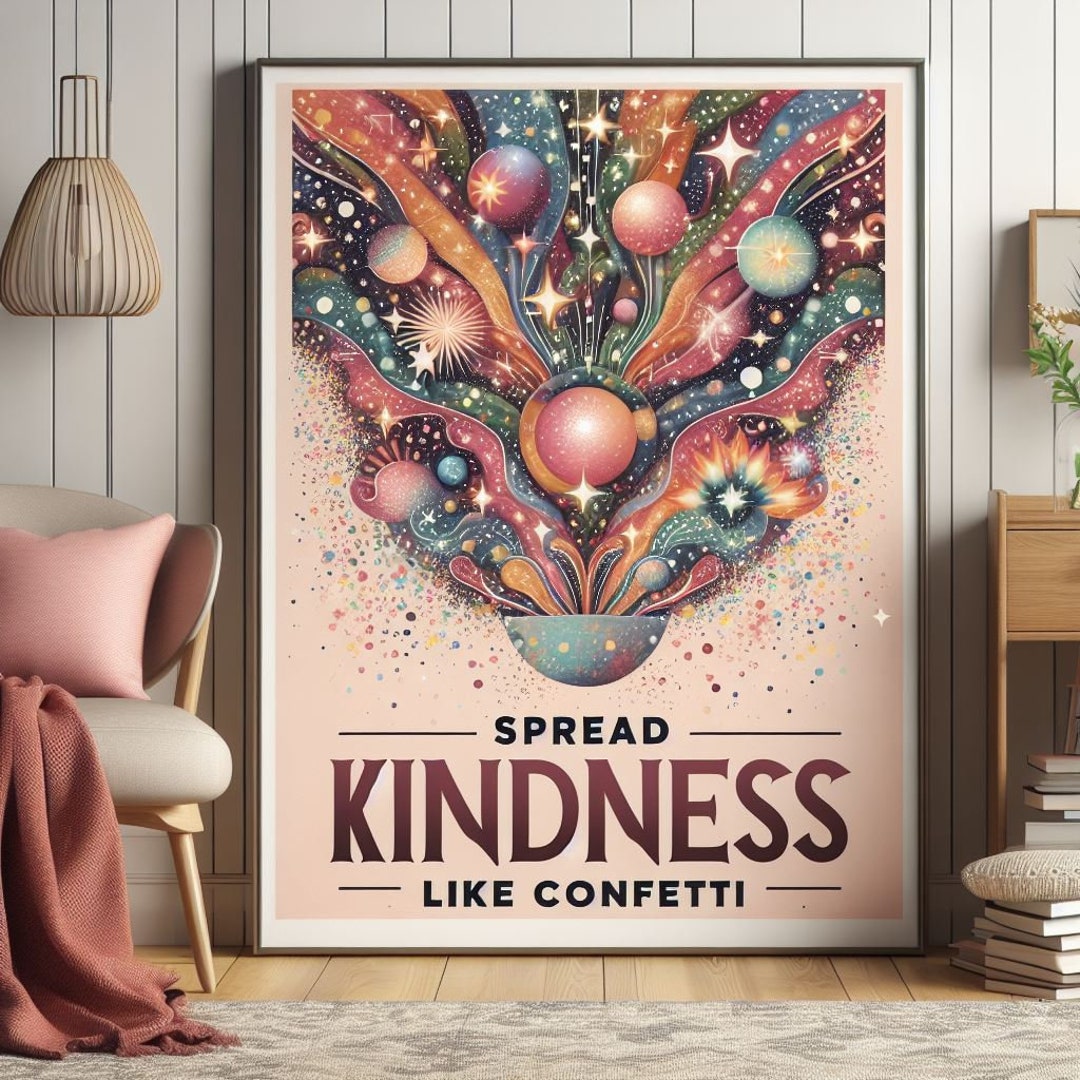 Spread Kindness Like Confetti Inspirational Digital Print - Etsy