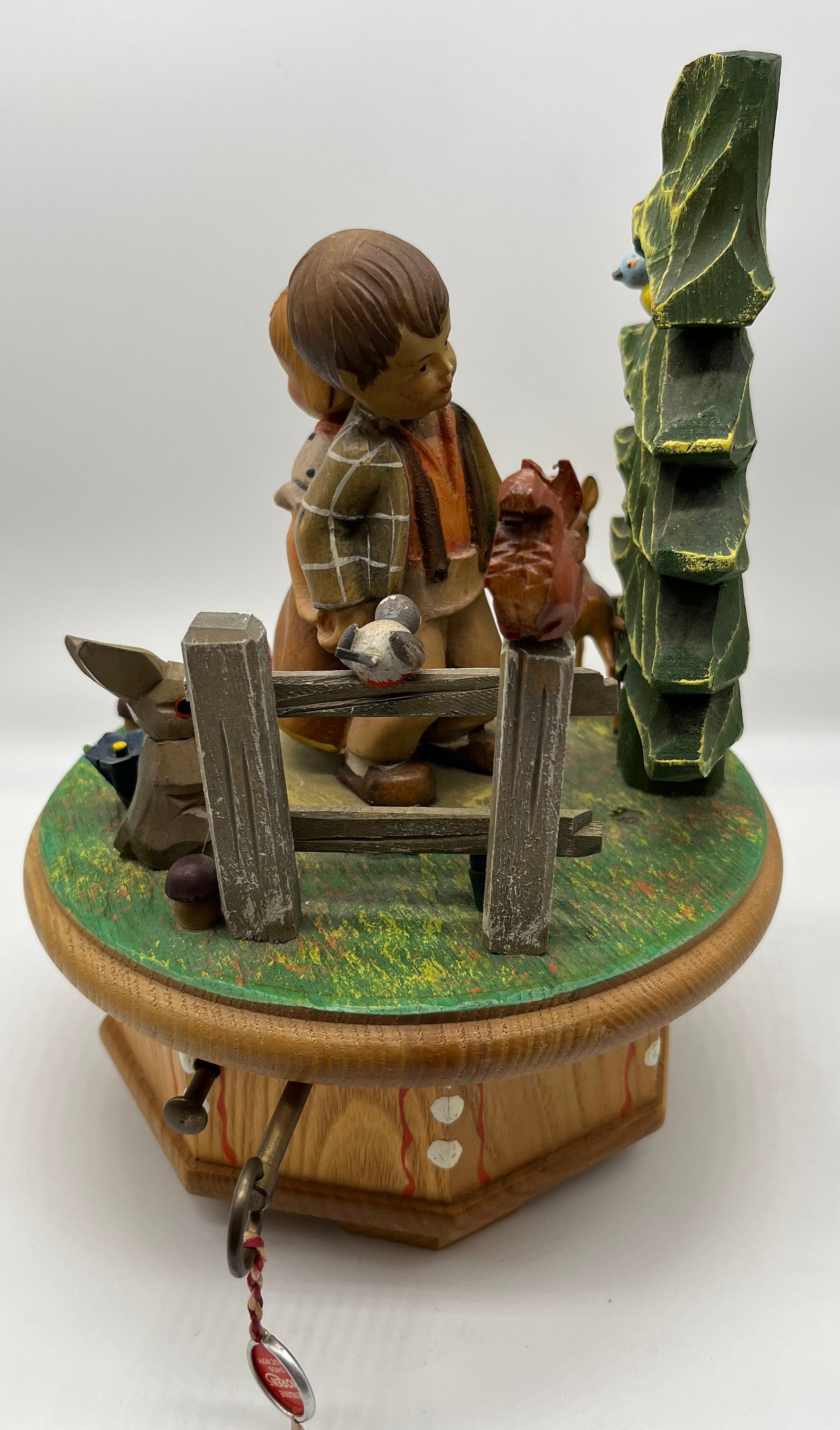 Thores Swiss Music Box Boy and Girl Dancing With Animals - Etsy